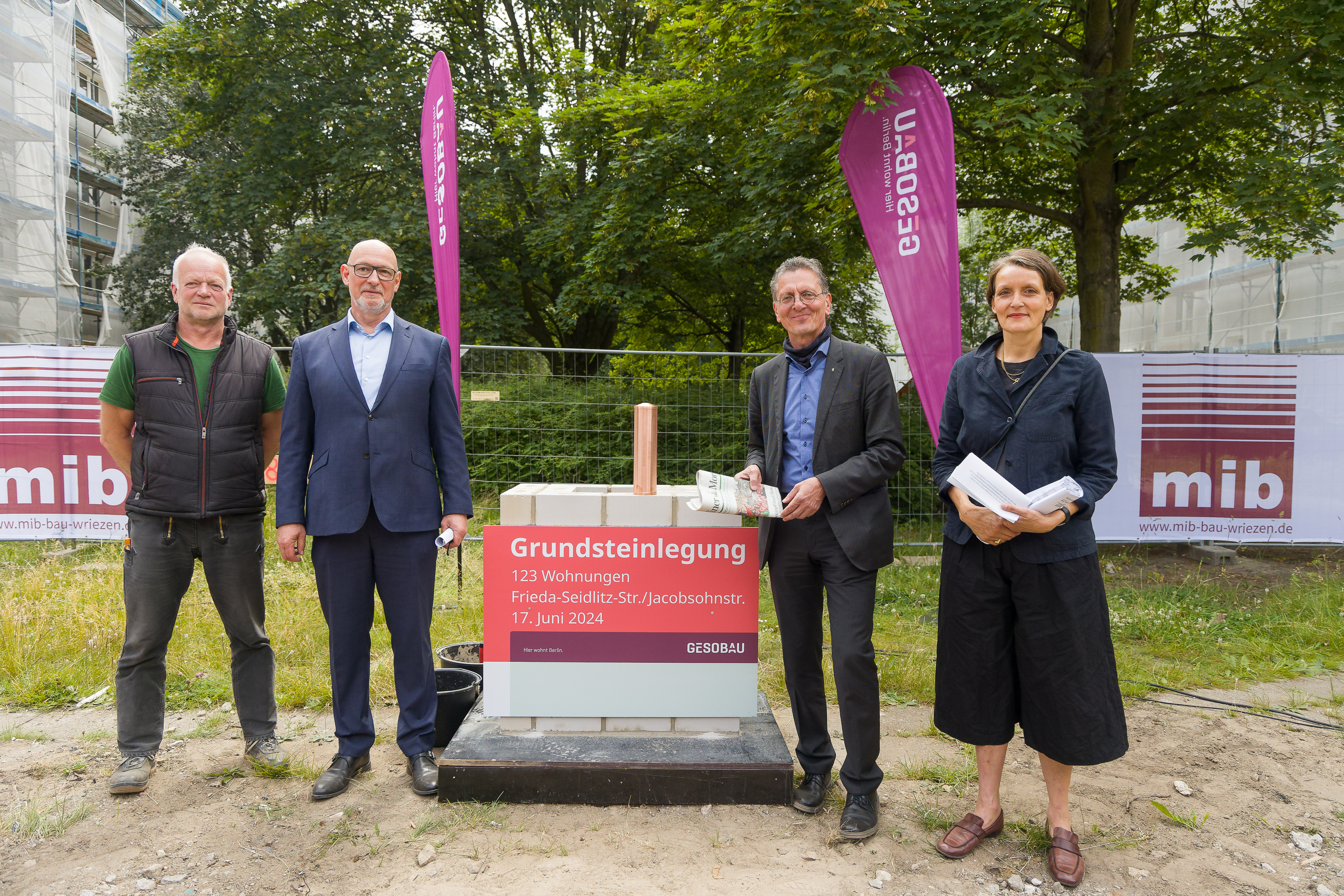 GESOBAU legt Grundstein für 123 neue Mietwohnungen am Hamburger Platz ...